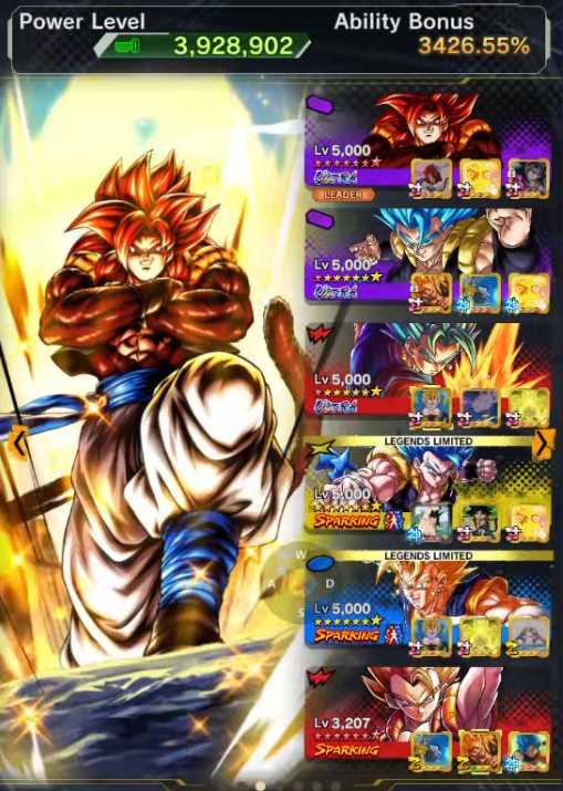 INSTANT[CNL T288]3(UL SS 4 Gogeta 14s,Vegito Blue 8s,Gogeta Blue 8s) LL VegetaGoku 7s+LL SS God ...