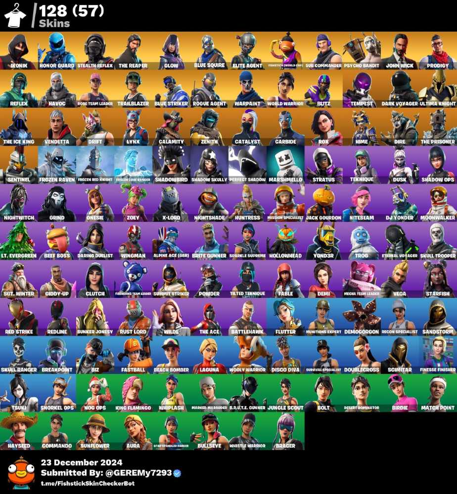 [PC|PSN|XBOX] 128 skins | IKONIK | Honor Guard | Stealth Reflex | The ...