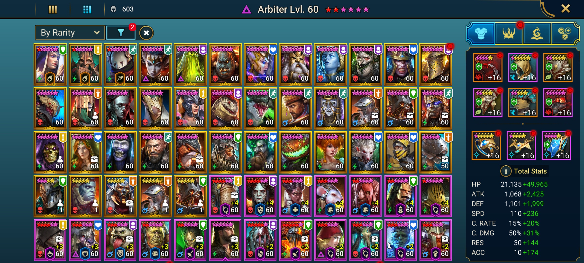 [2 Mythical Champions][12.17M] Krixia(5*),Embrys + 101 LEGENDARY (Taras ...