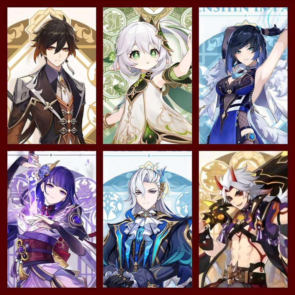 Asia【AR10】Itto+Raiden+Neuvillette+Nahida+Yelan+Zhongli/random four-star heroes5-14/Wait 5 days ...