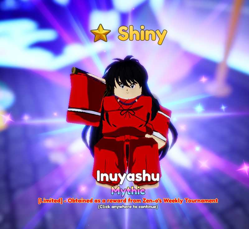 Shiny Inuyashu - Fast Delivery - Anime Adventures AA Roblox