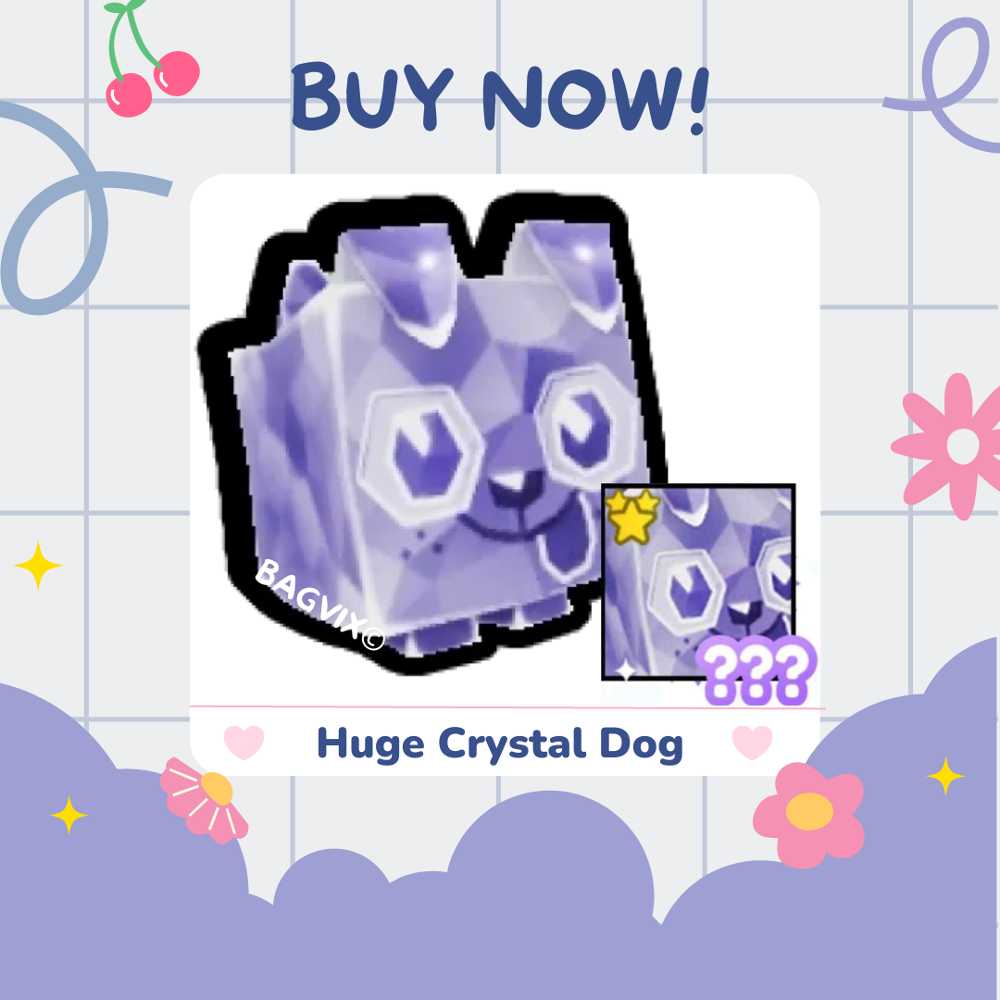 Huge Crystal Dog | Pet Simulator 99 | PS 99 | Pet Sim 99 | Huges