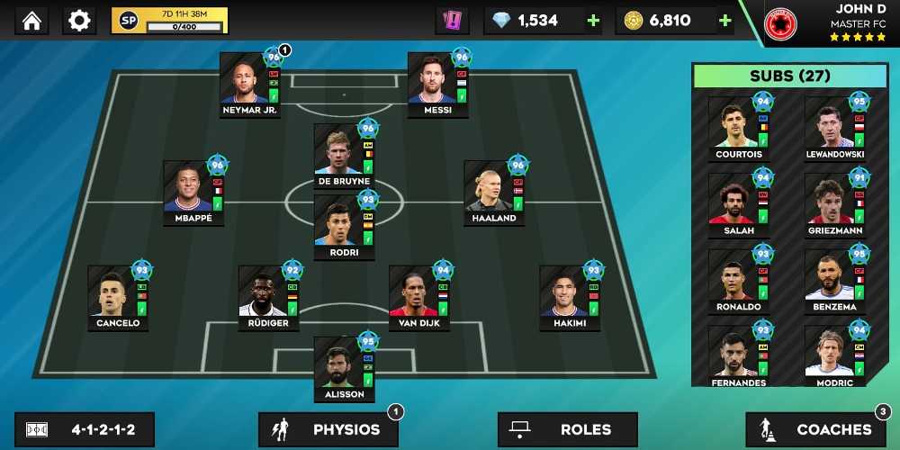 DLS22/2023 - Max Stadium And Full Medical - Messi 96 - Neymar 96 ...