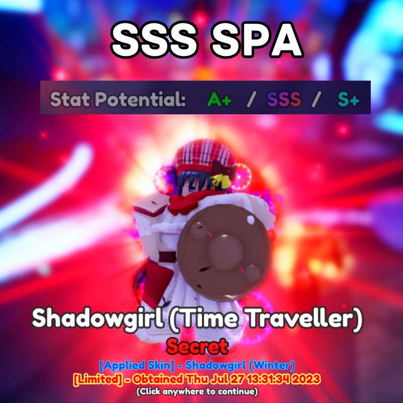 A652Shadowgirl / Homura Evo SSS SPA - Anime Adventures - Instant Delivery