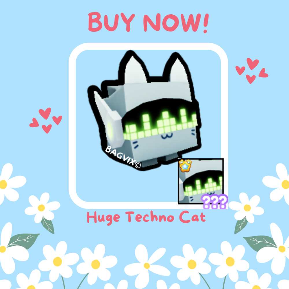 Huge Techno Cat | Pet Simulator 99 | PS 99 | Pet Sim 99 | Huges