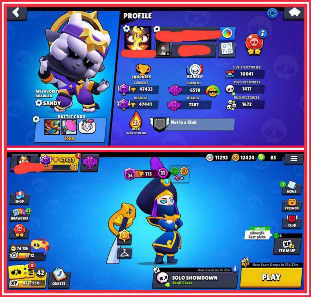 47K+ TROPHIES118+ PREMIUM SKINS81/84 BRAWLERS[18 MAXED] 12 HYPERCHARGED ...