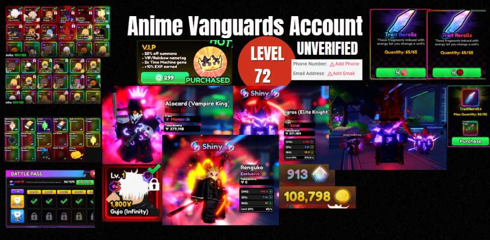 [ Instant Delivery ] AV16 Anime Vanguards Unverified Account Alucard ...