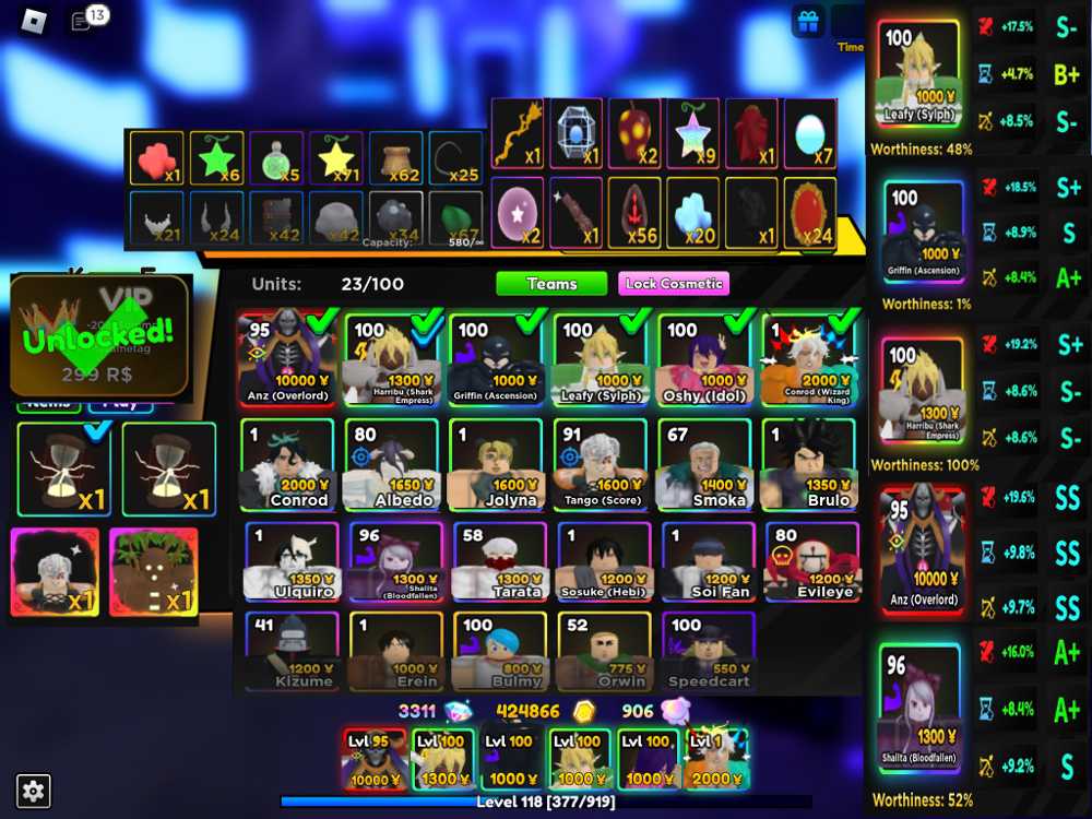 Anime Adventures VIP High End Account | NEW SECRET Anz (Overlord) | 1 ...