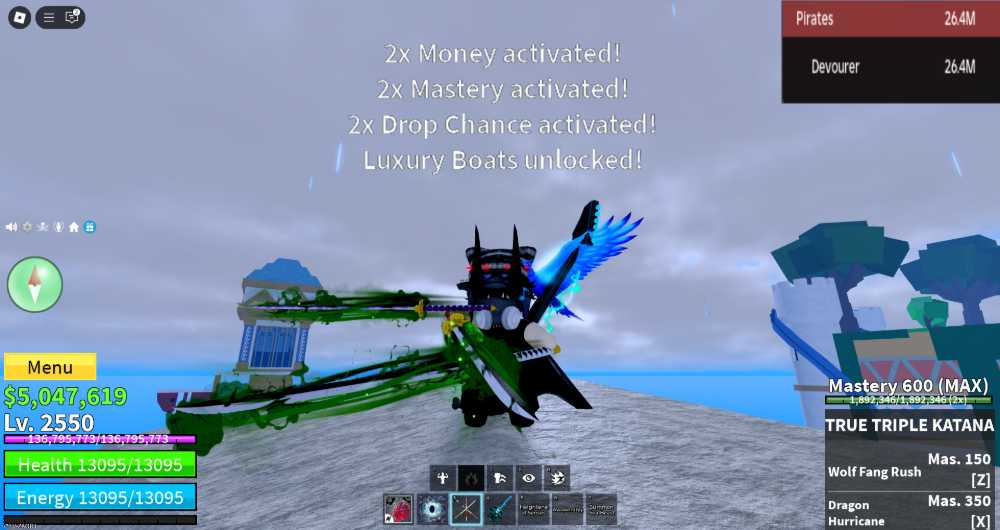 [Blox Fruits] ALL V4 | 12 PERMS | 26.4M BOUNTY | Level 2550 | CDK | HS ...
