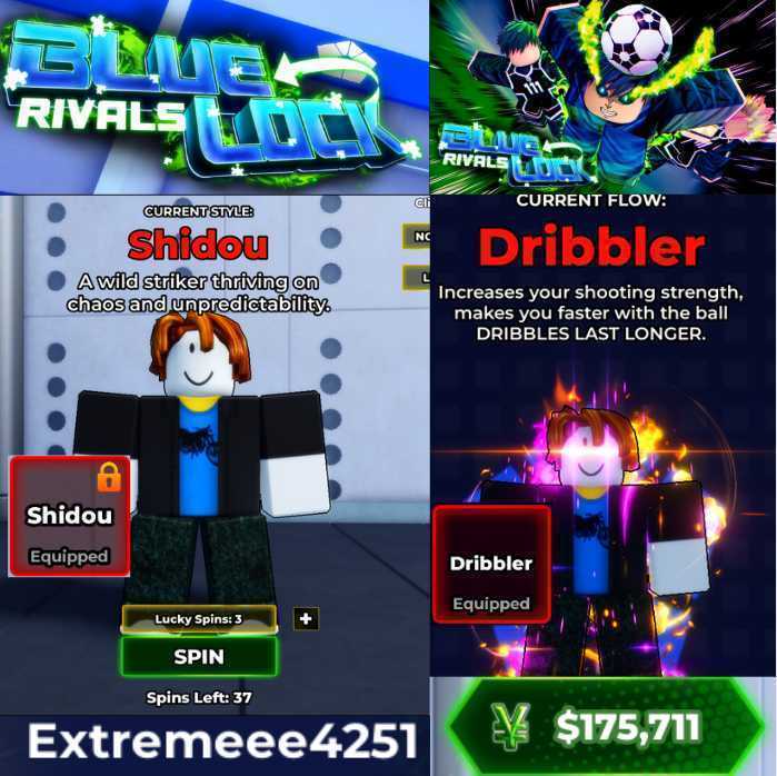 ROBLOX | Blue Lock: Rivals | Style Shidou | Flow Dribbler | Coin 175000 ...