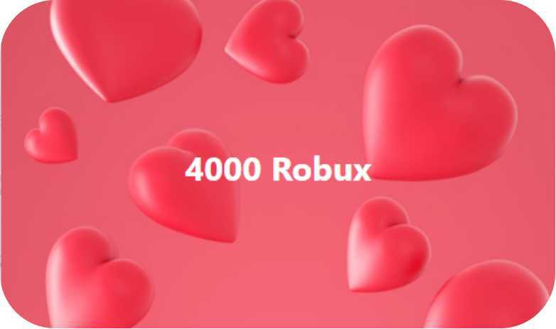 4000 Robux (Tax Not Covered)