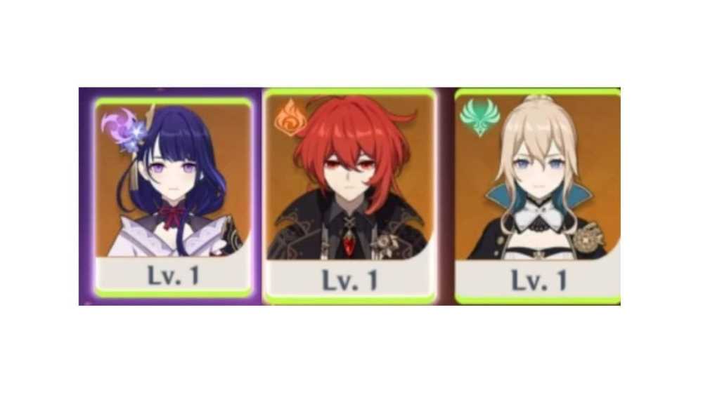 Starter Raiden Shogun Baal + Diluc + Jean Ar5-10 (ASIA)