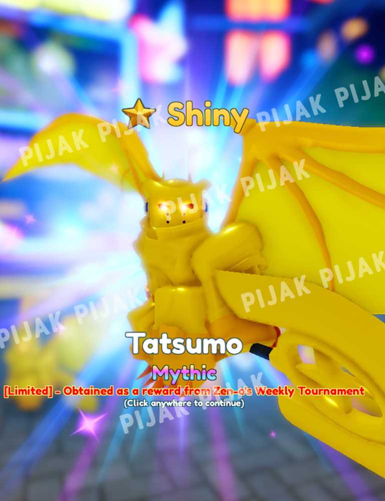 ⭐Shiny Tatsumo Tatsumi Akame Ga Kill | Anime Adventures AA