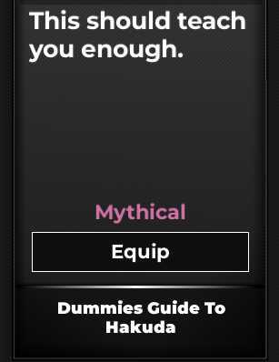 Dummies Guide To Hakuda ( Hakuda Weapon ) - Type Soul