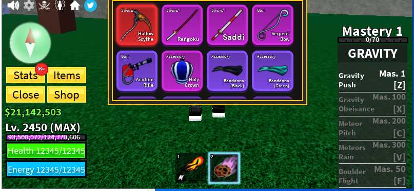 [Blox Fruits] Lvl 2450+fruits lvl 1 :gravity fruit,venom fruit,spider ...