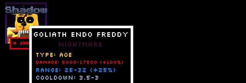 Goliath Endo Freddy (Shadow) - Five Night TD