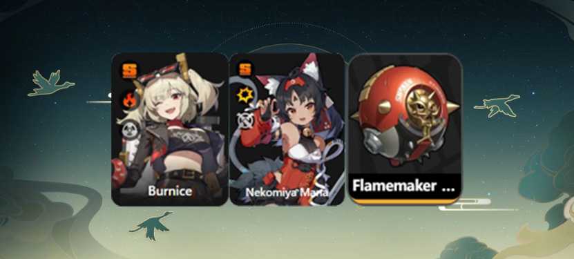 Asia|Female|AR4-10|Burnice+Burnice weapon+Nekomiya Mana|Random four ...