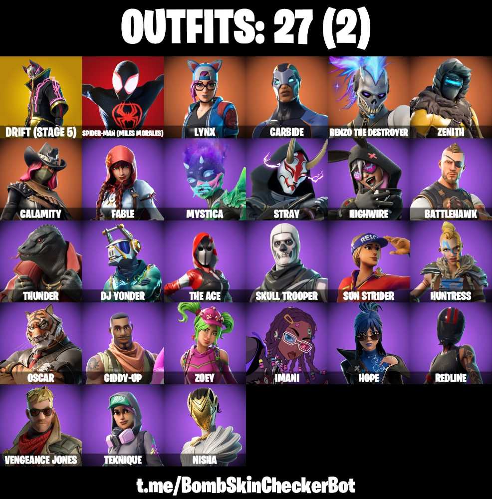 [PC/PSN/XBOX] ️ 27 SKINS ⭐ Drift ( Stage 5 )⭐ Carbide⭐ Lynx⭐ Calamity⭐ ...