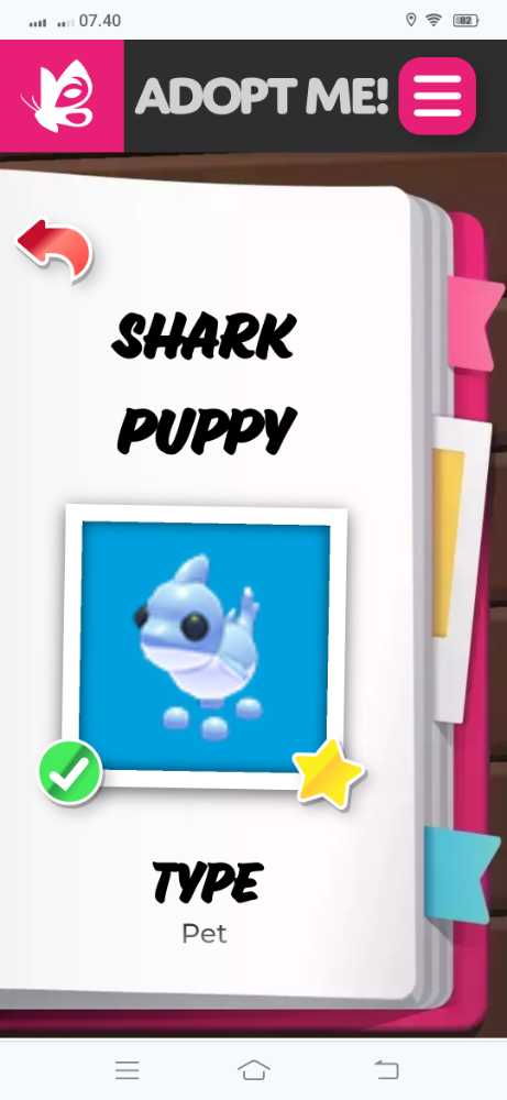 Shark Puppy NFR Adopt Me Pet Roblox