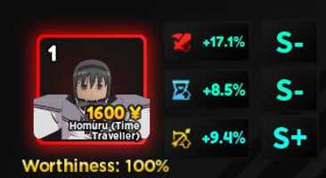 Homuru (Time Traveller) Stat GG | Anime Adventure