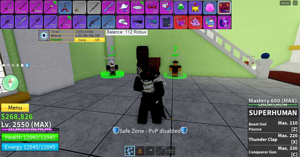 [Blox Fruits] Permanent Portal Superhuman level 2550 V3 Ghoul Balance ...
