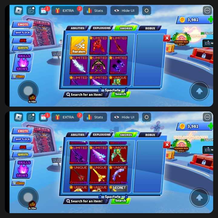 Blade ball - 7 Limited Sword 2 Dual