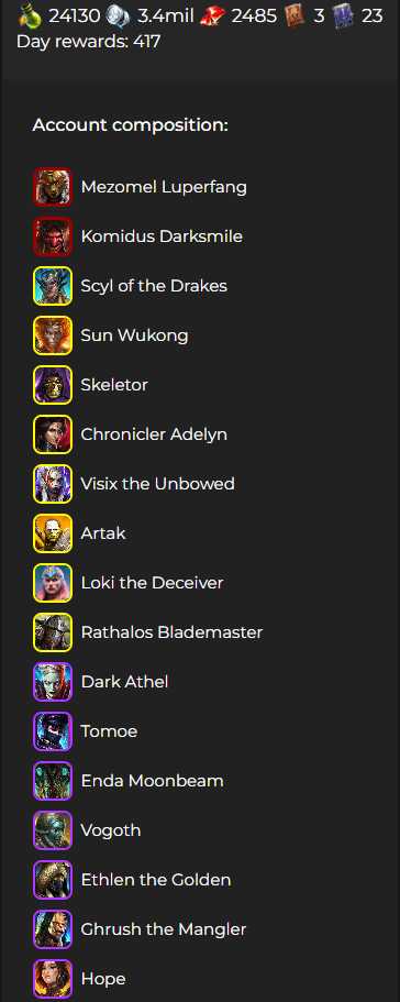 Quinx[STARTER][Double Mythical]+Mezomel+Komidus Darksmile+Scyl+Wukong ...