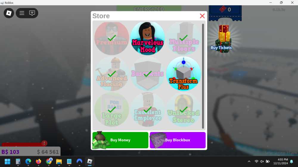 100% [Instant] [Roblox] Bloxburg - $64561 Money // 7 Gamepass Owned ...