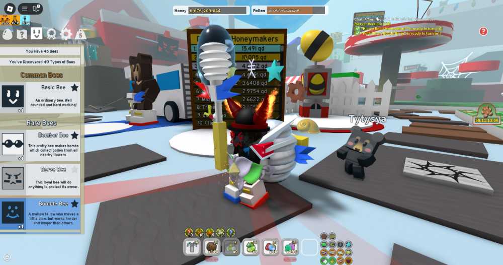 B80 | Bee Swarm Simulator Account | 45 Bee | Cub Buddy | BSS | Beeswarm ...