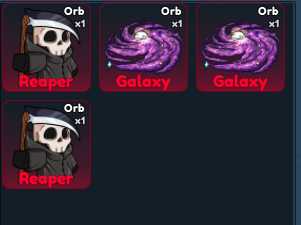 2x Reaper MYTHIC 2x Galaxy MYTHIC Elemental Dungeons