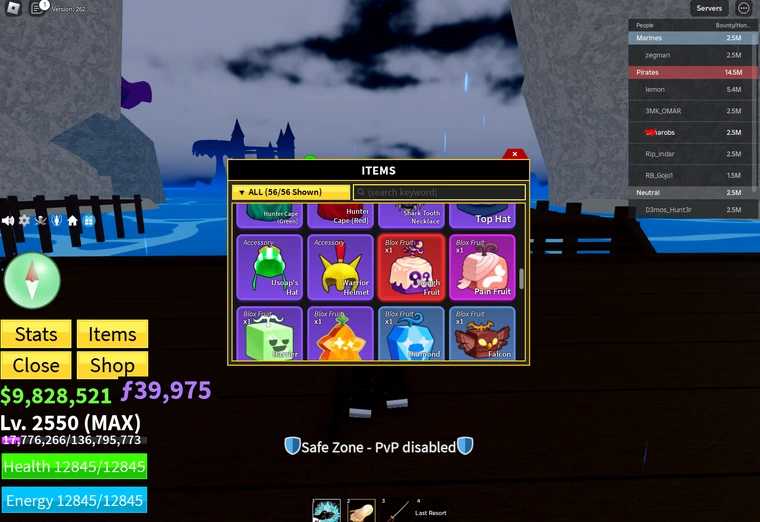 Blox Fruits / Dough Inventory / V3 Human / 9m Beli / 39k fragments ...