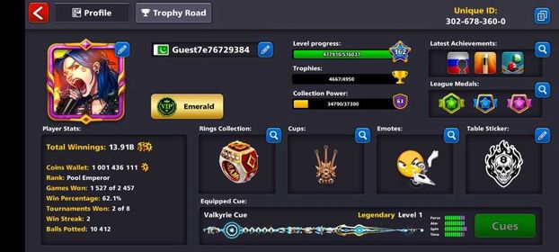 8 Ball Pool Accounts and Coins for Sale