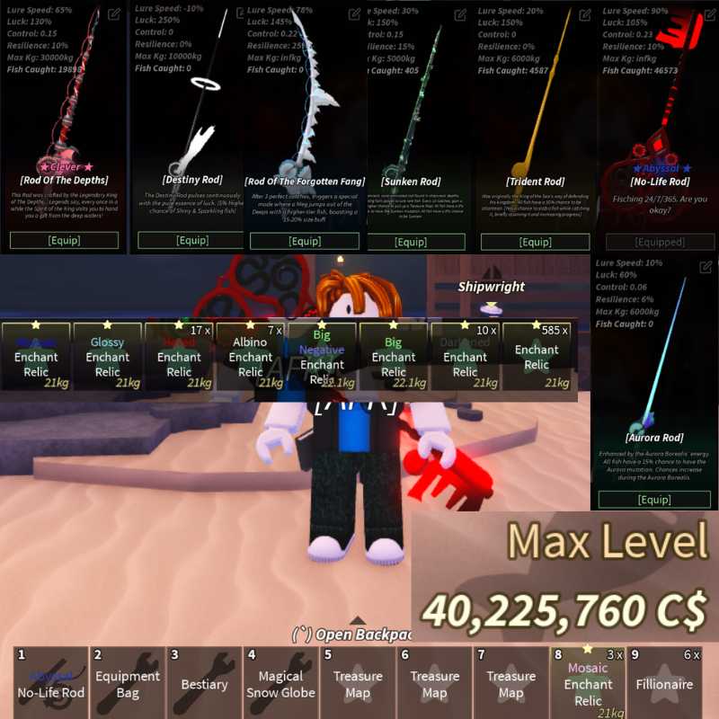 SALEID536Fisch: Level 750 Max 40M C$ - Rod of the Forgotten Fang, No ...