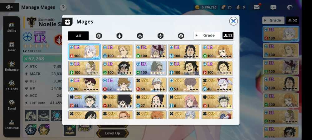 META ACCOUNT- (E5 NOELLE + SIG , E5 JULIUS SIG, E3 RADES, LOTUS, MIMOSA ...