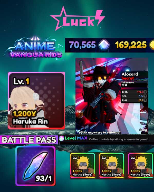 AV57 | Secret Alocard(Alucard) + Haruka Rin + 3 Mythic -70k Gem + 93 ...