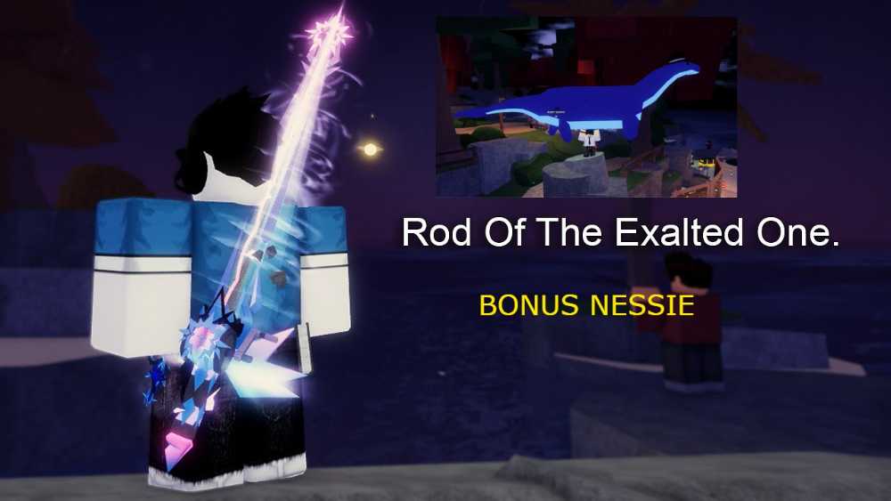 FISCH Roblox | ROTEO (Rod Of The Exalted King) 7 Relics + SS Nessie Bonus