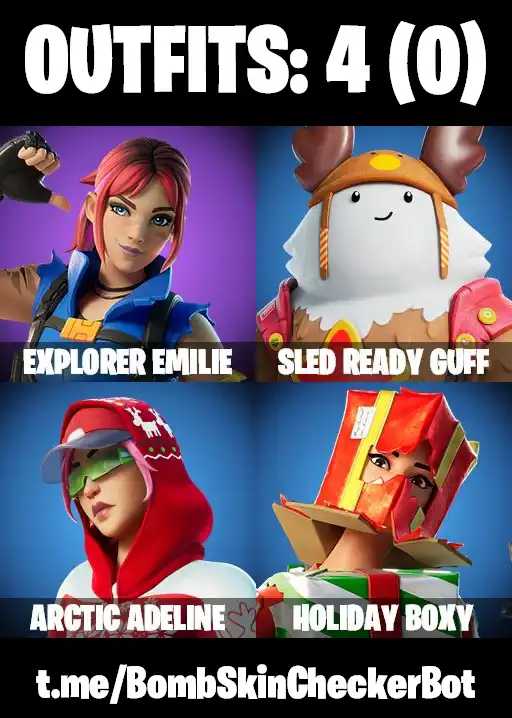 PC/PSN/XBOX/NINTENDO 4 SKINS ARCTIC ADELINE SLED READY GUFF HOLIDAY ...