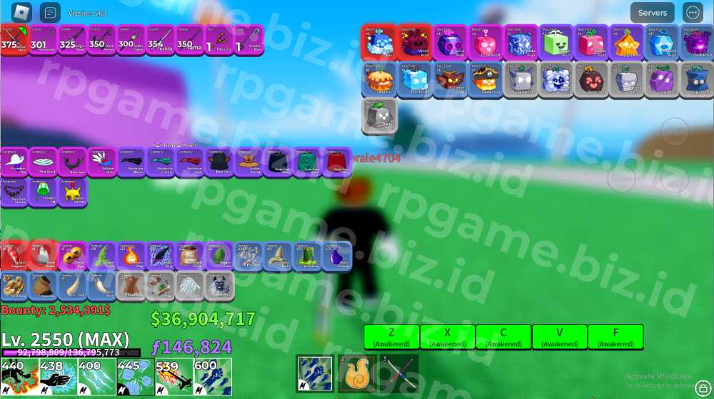 Blox Fruits| Lv2550 | Godhuman + Cursed Dual Katana + Shark Anchor ...