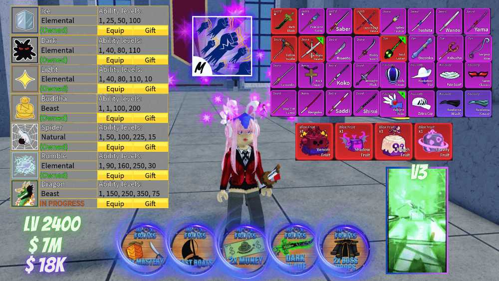 4 Mythic Sword PermanentFruit = 7 - Level 2550 | Dragon Rumble Spider ...