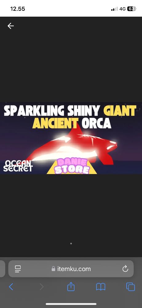 Sparkling Shiny Giant Ancient Orca