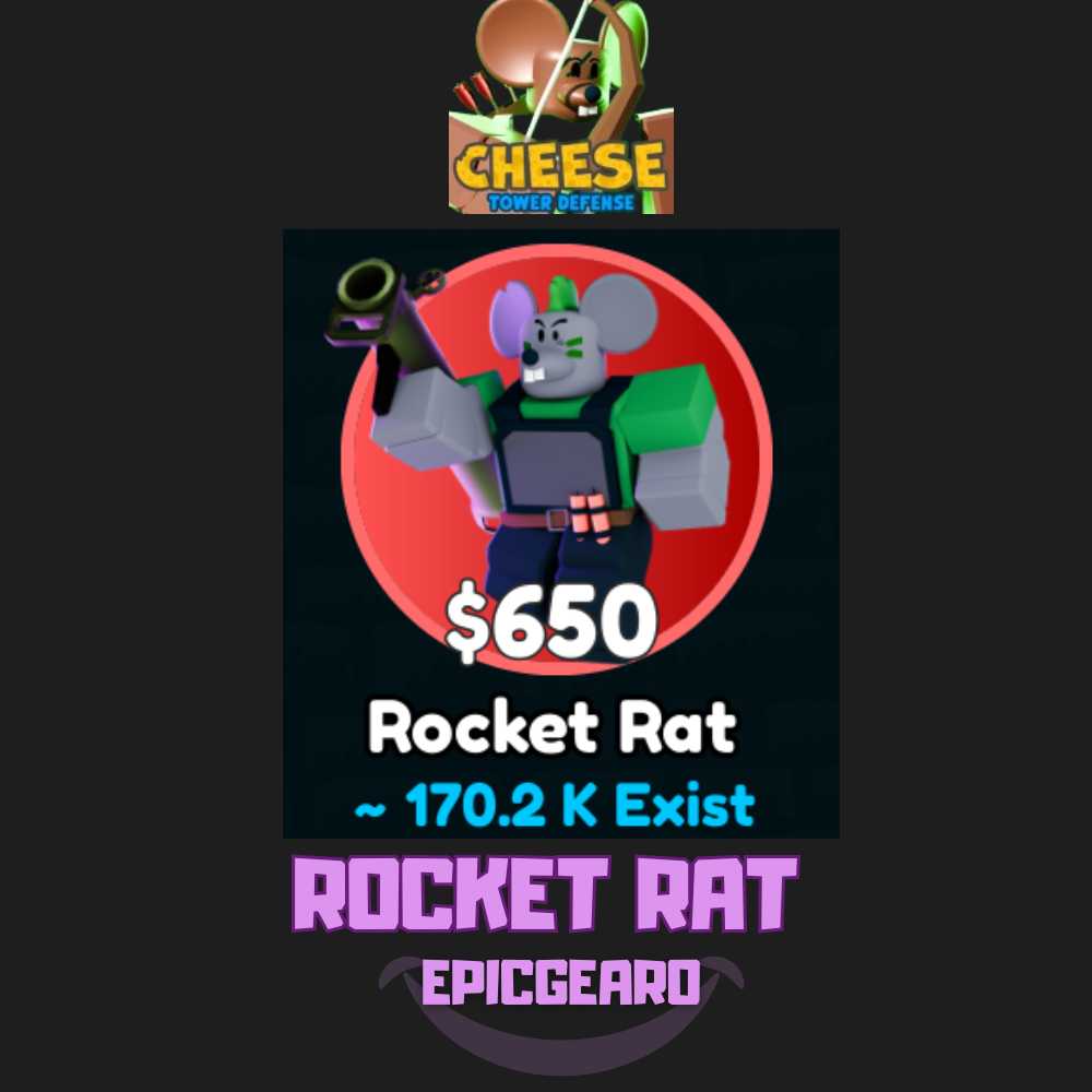Cheese Tower Defense (CTD) - Rocket Rat | (Fast and Cheap)