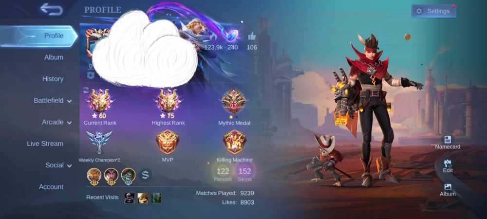 152 Skins. 1 Event Skin. M5 YZ. 7 Epic and Others