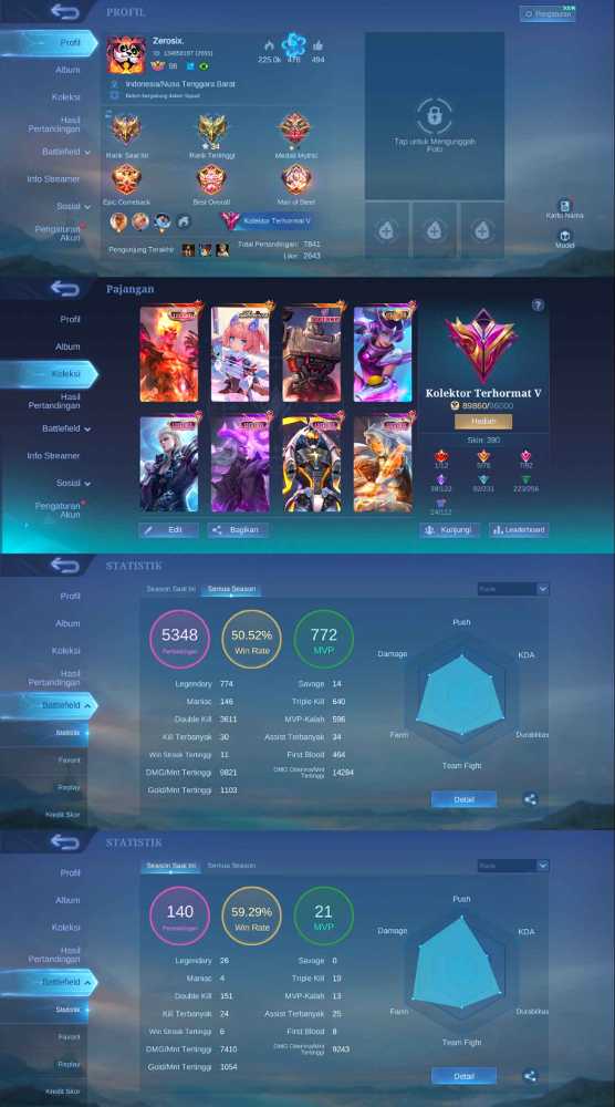 [Moonton]| 126 Hero(max) | 390|LEGENDA GORD|ASPIRANT ANGELA|Transformers Roger and Granger ...