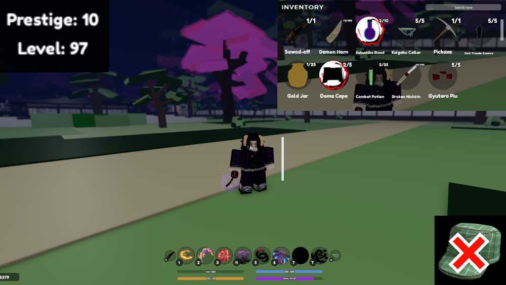 Account Lv 97 Prestige 10 | Moon Breathing | Family Kanroji | Roblox ...