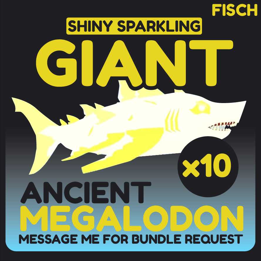 Sparkling Shiny Giant Ancient Megalodon