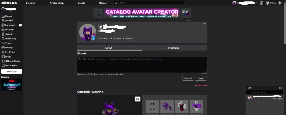 2016 Roblox Account with 9600 Robux