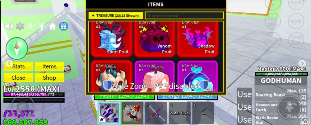 Blox Fruits Lvl 2550 + V4 Shark + CDK + GODHUMAN + Hallow Scythe ...