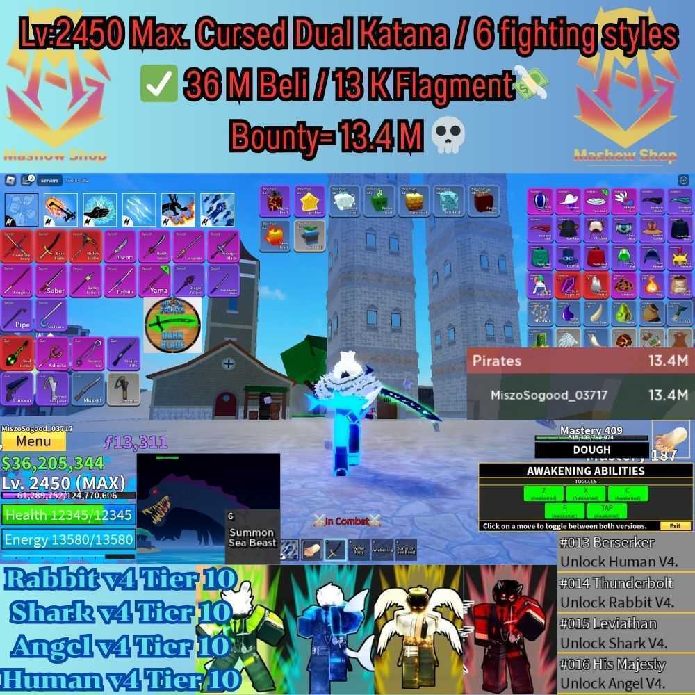 Race V4 Rabbit v4 Tier 10 ,Shark v4 Tier 10 ,Angel v4 Tier 10 ,Human v4 ...