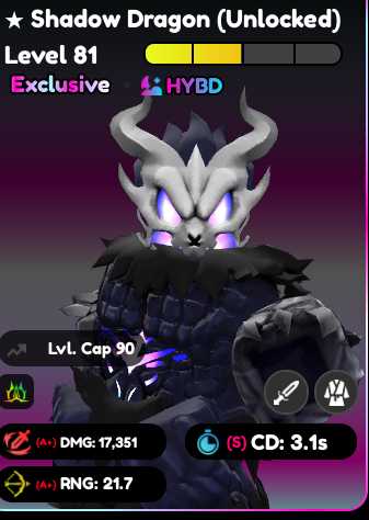 ANIME DEFENDERS SHADOW DRAGON ALMIGHTY