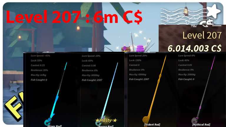 Fisch | 4Rod (Trident Rod) (Kings Rod) (Aurora Rod) (Mythic Rod ...